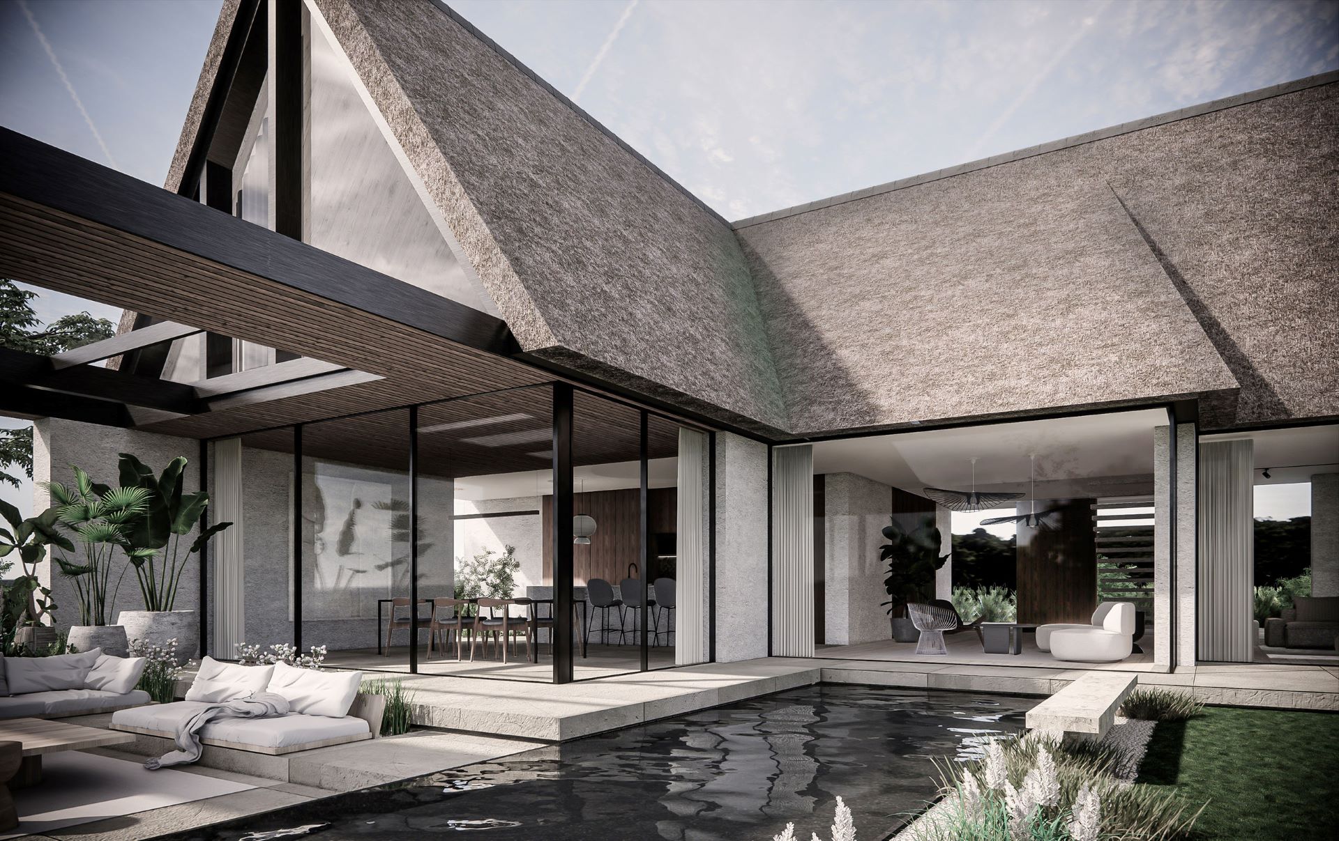 Moderne Villa met Rieten kap - Atelier Coenen